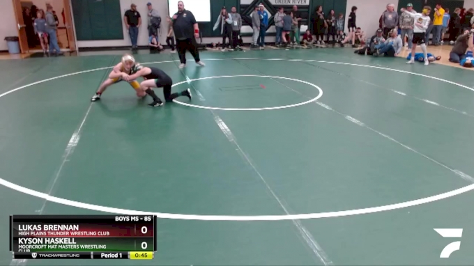 85 lbs Cons. Round 3 - Kyson Haskell, Moorcroft Mat Masters Wrestling ...