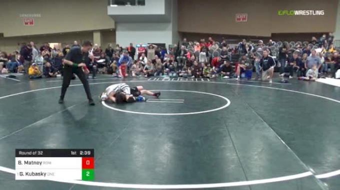95 lbs Round Of 32 - Benjamin Matney, Ronin TC vs Gabe Kubasky, One ...