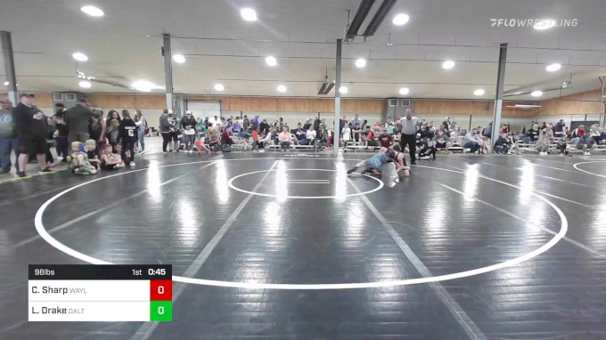98 lbs Round Of 16 - Corbin Sharp, Wayland vs Lucas Drake, Dalton