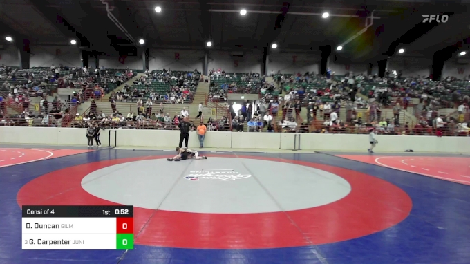 65 lbs Consi Of 4 - Dawson Duncan, Gilmer Bobcat Wrestling vs Greyson ...