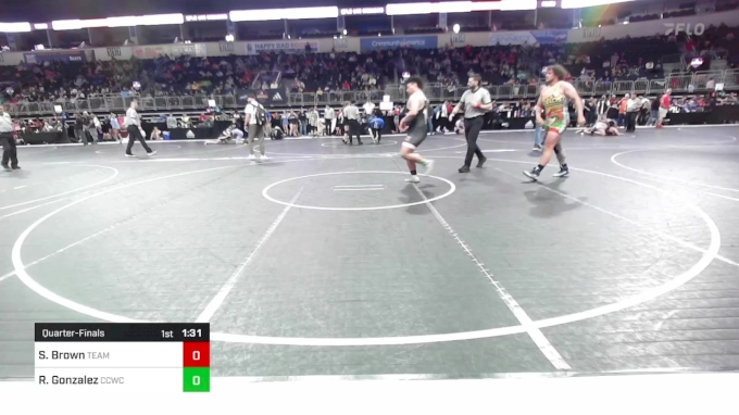 288 lbs Quarterfinal - Steven Brown, Team Hammer Academy vs Roger ...