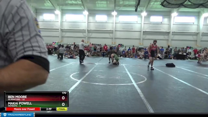 182 lbs Round 2 (8 Team) - Ben Moore, Gladiators vs Alex Ware, Patriots