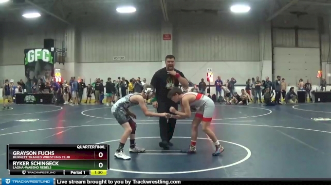 105 lbs Quarterfinal - Grayson Fuchs, Burnett Trained Wrestling Club vs ...