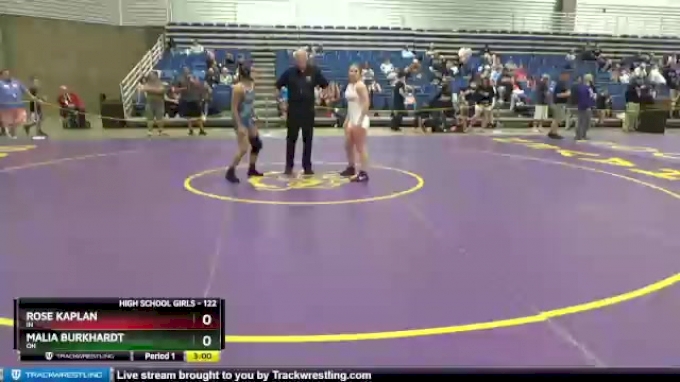 122 lbs Quarterfinal - Rose Kaplan, IN vs Malia Burkhardt, OH