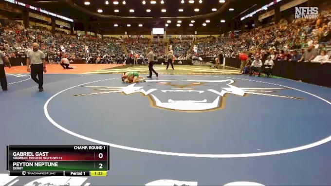 6A-175 lbs Champ. Round 1 - Peyton Neptune, Derby vs Gabriel Gast ...