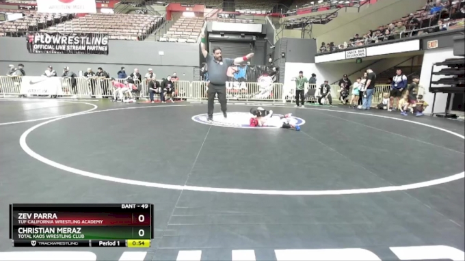 49 lbs Cons. Round 7 - Zev Parra, TUF California Wrestling Academy vs ...