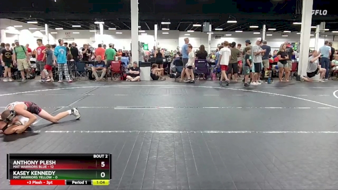 84 lbs Round 1 (4 Team) - Anthony Plesh, Mat Warriors Blue vs Kasey ...