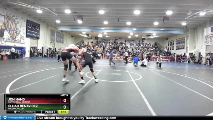 152 lbs Champ. Round 2 - Jon Hand, Centennial-Corona vs Elijah ...