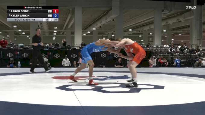 61 lbs Semis - Aaron Seidel, Steller Trained Wrestling vs Kyler Larkin ...
