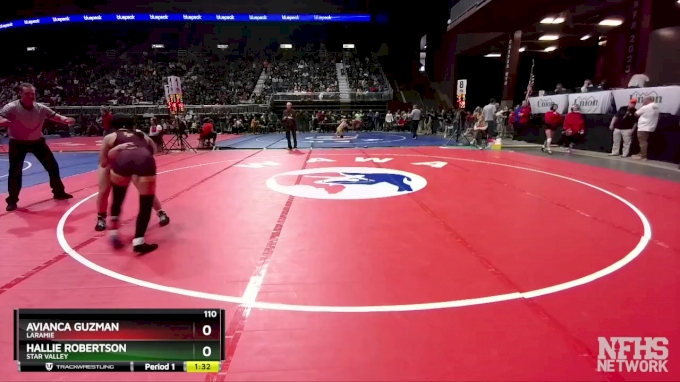 110 lbs Champ. Round 1 - Hallie Robertson, Star Valley vs Avianca ...