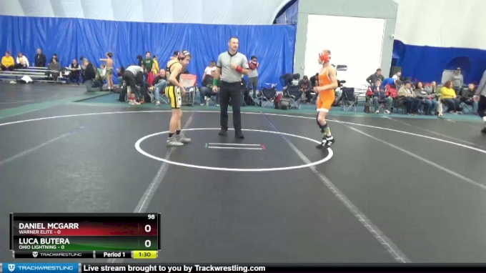 98 lbs Round 5 (8 Team) - Luca Butera, Ohio Lightning vs Daniel Mcgarr ...