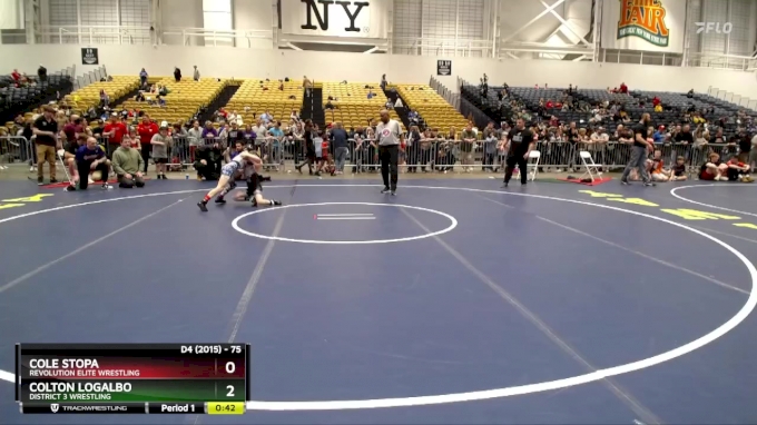 75 lbs Semifinal - Colton LoGalbo, District 3 Wrestling vs Cole Stopa ...