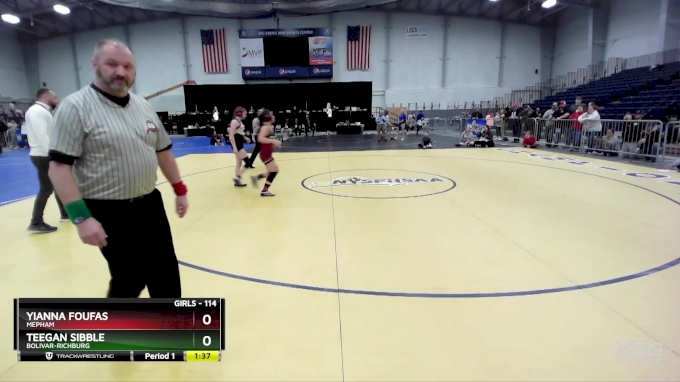 114 lbs 1st Place Match - Yianna Foufas, Mepham vs Teegan Sibble ...