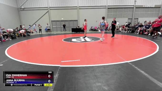 105 lbs Round 2 (6 Team) - Eva Zimmerman, Utah vs Anna Buurma, Michigan