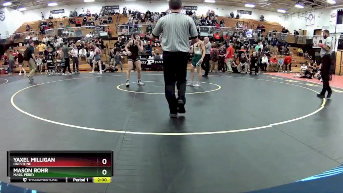 120 lbs Semifinal - Mason Rohr, Mass. Perry vs Yaxel Milligan, Firestone