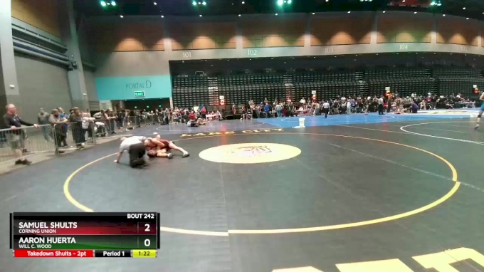 157 lbs Champ. Round 1 - Samuel Shults, Corning Union vs Aaron Huerta ...