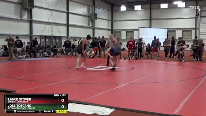 133 lbs Quarterfinal - Jose Toscano, Evergreen State College vs Lance ...