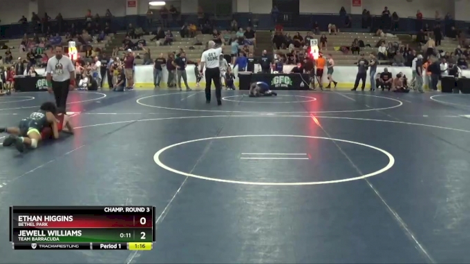 145 lbs Champ. Round 3 - Jewell Williams, Team Barracuda vs Ethan ...