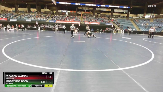 133 lbs Champ. Round 1 - 7 CaRon Watson, Briar Cliff vs Bobby Robinson ...