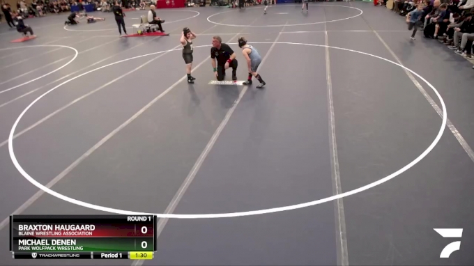 86-96 lbs Round 1 - Michael Denen, Park Wolfpack Wrestling vs Braxton ...