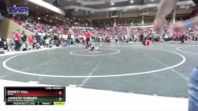 55 lbs Cons. Round 3 - Emmett Hall, Piper vs Jameson Hubbard, South ...
