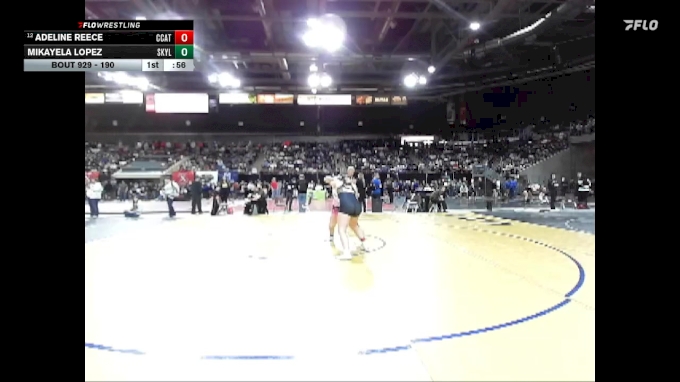 190 lbs Cons. Round 5 - Adeline Reece, Central Catholic vs Mikayela ...