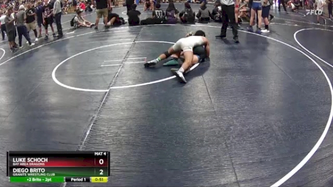 128 lbs Cons. Round 2 - Luke Schoch, Bay Area Dragons vs Diego Brito ...