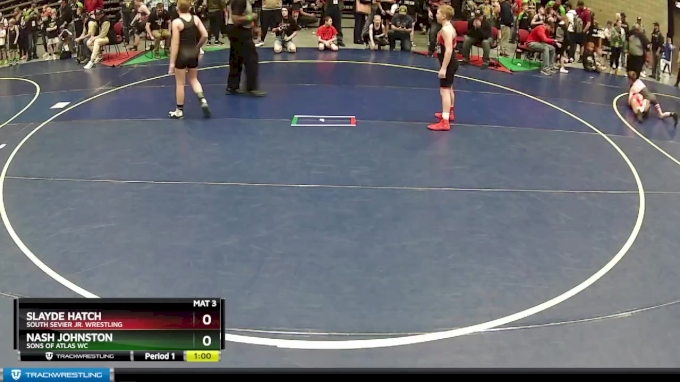 100 lbs Quarterfinal - Slayde Hatch, South Sevier Jr. Wrestling vs Nash ...