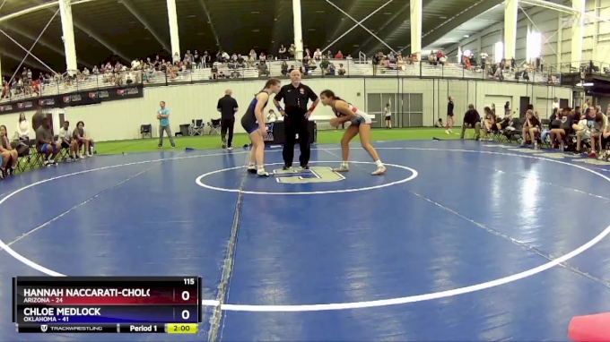 115 lbs Round 3 (8 Team) - Hannah Naccarati-Cholo, Arizona vs Chloe ...