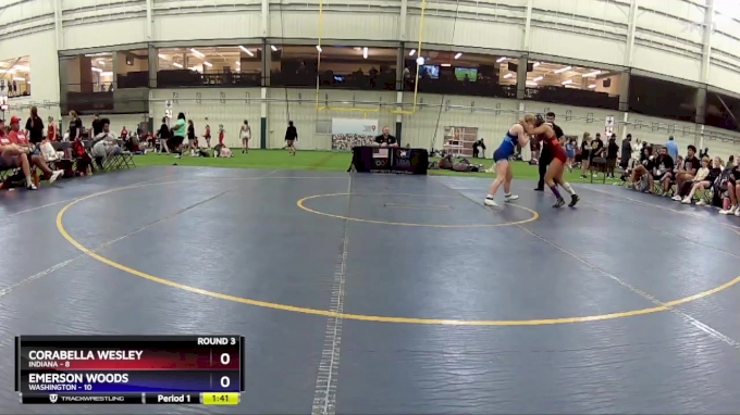 115 lbs Round 3 (8 Team) - Corabella Wesley, Indiana vs Emerson Woods ...