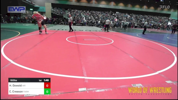 160 lbs Round Of 64 - Hunter Oswold, White River Hornets Wrestling Club ...