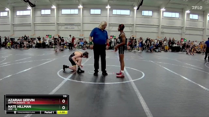 115 lbs Round 6 (10 Team) - Nate Hillman, OMP vs Azariah Gervin, Dayton ...
