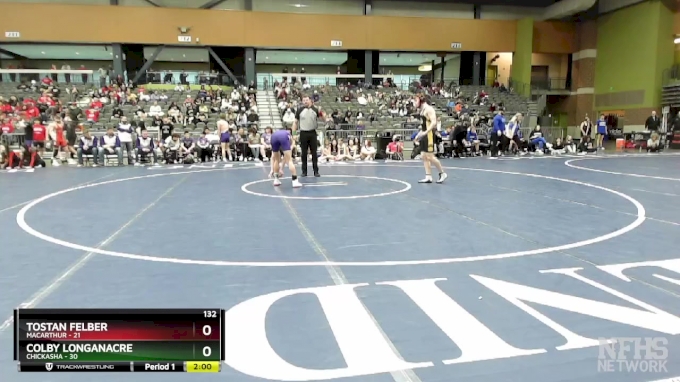 132 lbs Quarterfinals (8 Team) - Colby Longanacre, CHICKASHA vs Tostan ...
