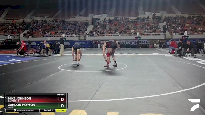 D1-150 lbs Quarterfinal - Mike Johnson, Casteel HS vs Zandon Hopson ...