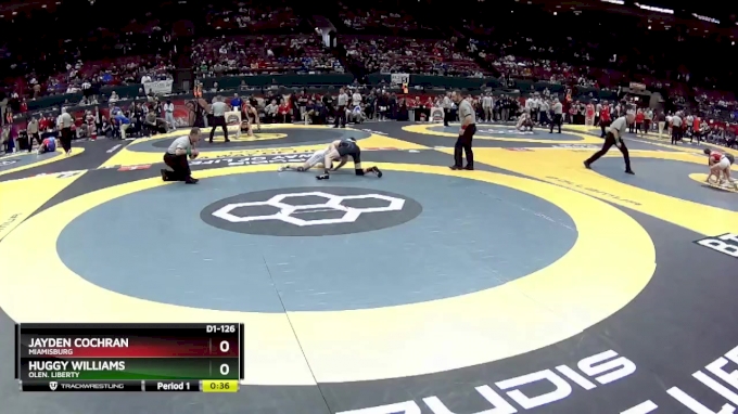 D1-126 lbs 5th Place Match - Jayden Cochran, Miamisburg vs Huggy ...
