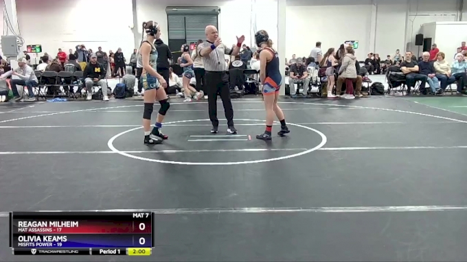 97 lbs Round 1 (6 Team) - Reagan Milheim, Mat Assassins vs Olivia Keams ...