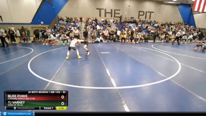 92 lbs Champ. Round 1 - TJ Varney, Sons Of Atlas vs Bliss Evans ...