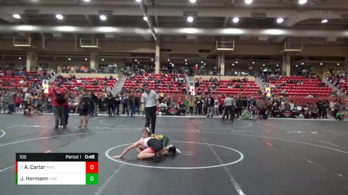105 lbs Cons. Round 4 - Adryn Carter, Maize Wrestling Club vs Jackson ...