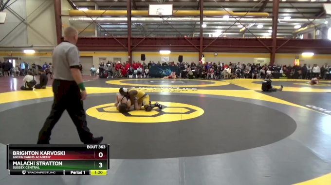 113 lbs Champ. Round 2 - Malachi Stratton, Sussex Central vs Brighton ...