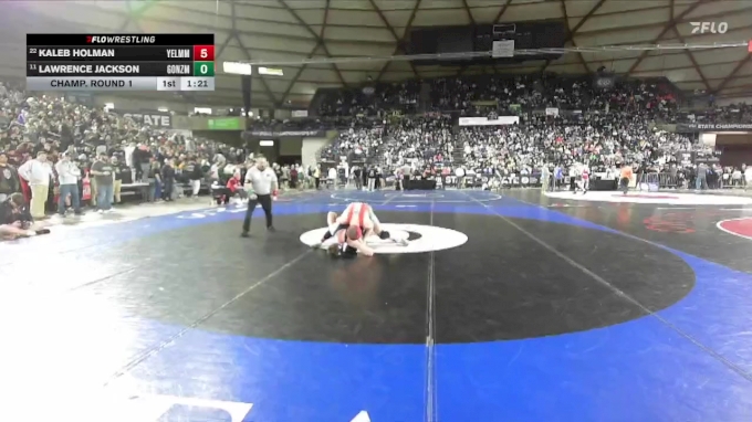 Boys 4A 165 lbs Champ. Round 1 - Lawrence Jackson, Gonzaga Prep vs ...