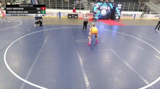 Junior Girls - 145 lbs Champ. Round 2 - Riley Erickson, Colorado vs ...