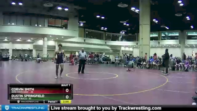 152 lbs Round 2 (10 Team) - Corvin Smith, Ohio Titan Gray vs Dustin ...