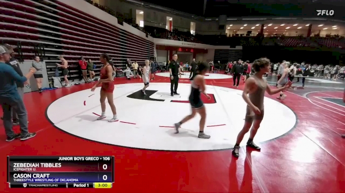 106 lbs Round 1 - Zebediah Tibbles, IceFighter U. vs Cason Craft ...