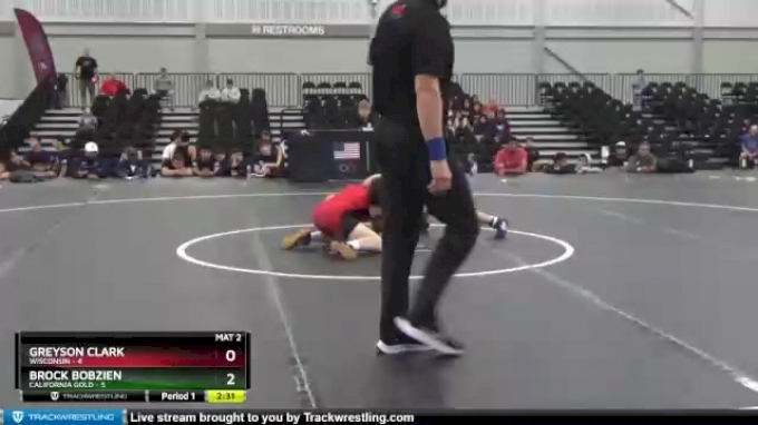 132 lbs Round 1 (8 Team) - Greyson Clark, Wisconsin vs Brock Bobzien ...