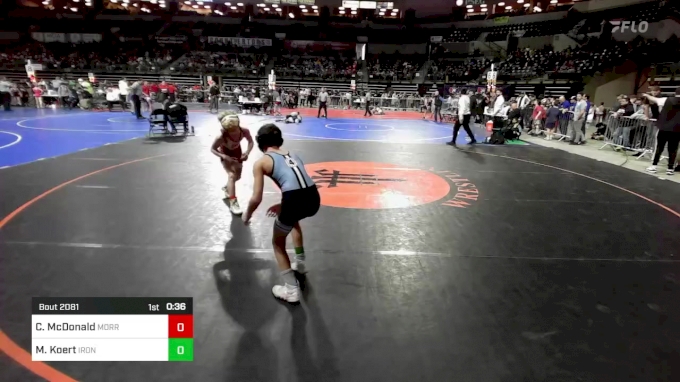 100 lbs Round Of 16 - Collin McDonald, Morristown vs Marty Koert, Iron ...