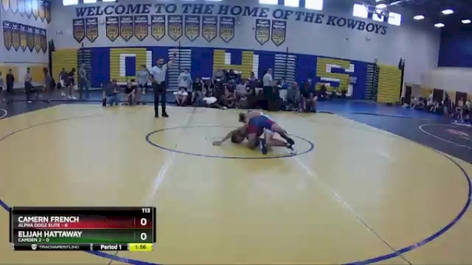 113 lbs Round 2 (8 Team) - Camern French, Alpha Dogz Elite vs Elijah ...