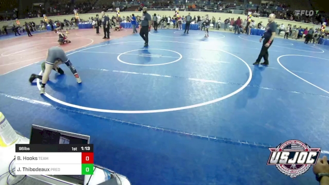 96 lbs Final - Bryar Hooks, Team Choctaw vs Justin Carson Thibodeaux ...