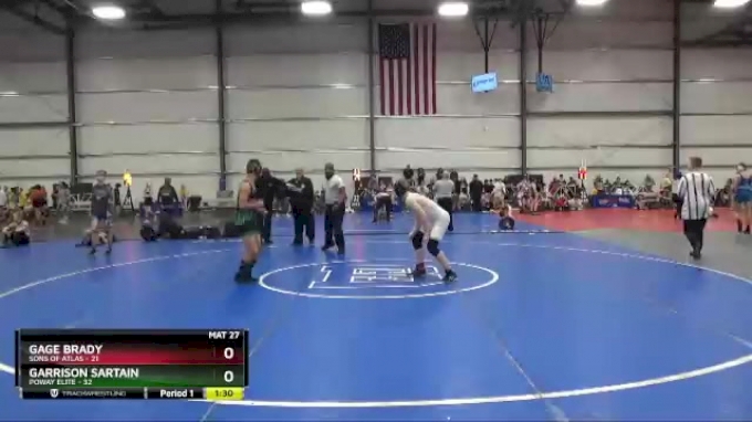 130 lbs Round 4 (6 Team) - Garrison Sartain, Poway Elite vs Gage Brady ...