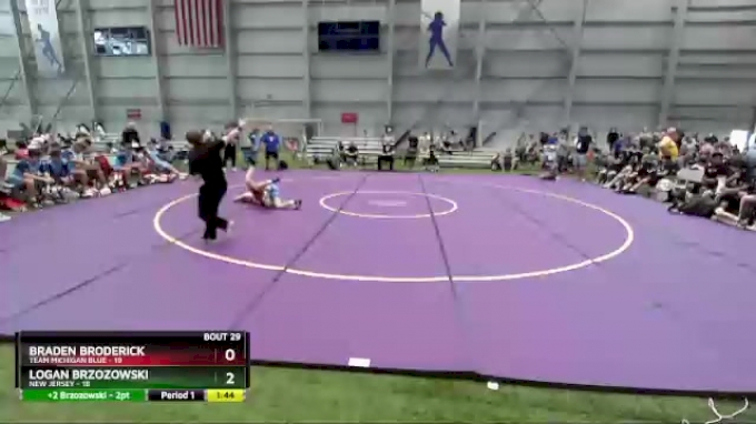 113 lbs Placement Matches (16 Team) - Braden Broderick, Team Michigan ...