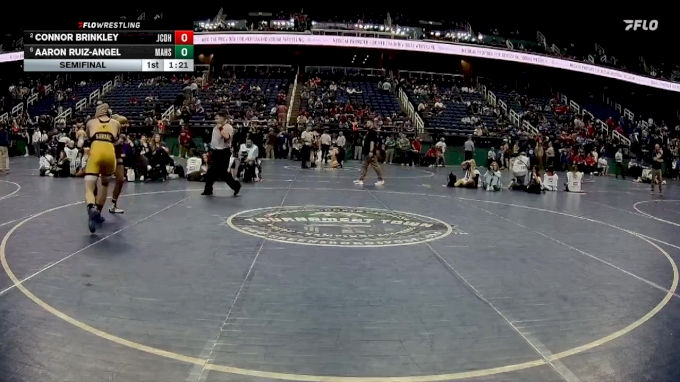 1A 215 lbs Semifinal - Aaron Ruiz-angel, Mount Airy High School vs ...